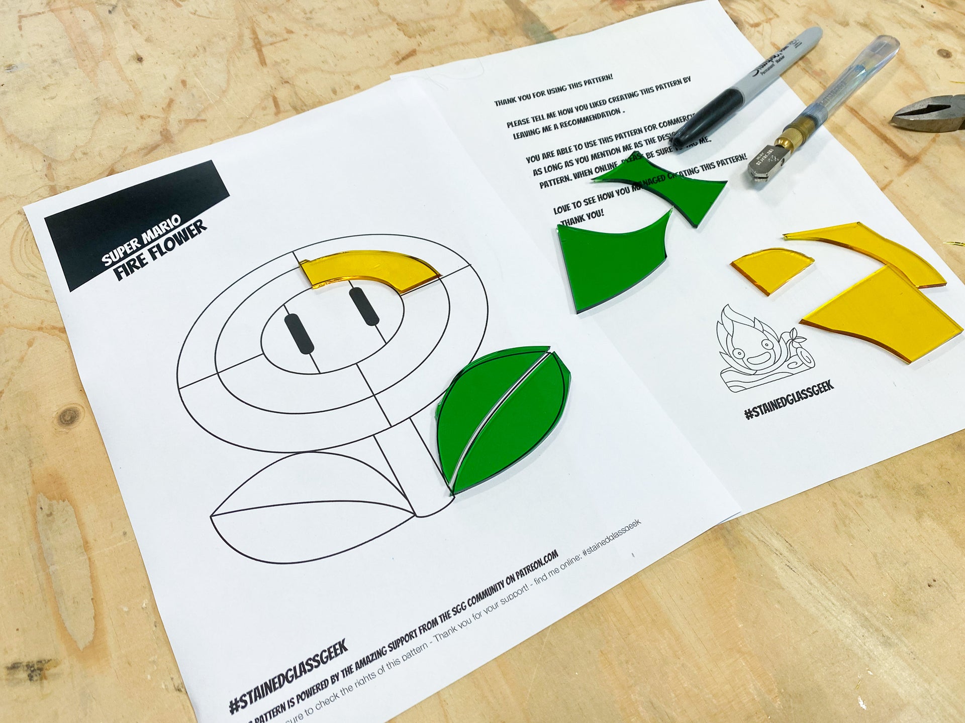 SpongeBob SquarePants Inspired - Stained Glass Art – Stained Glass Geek