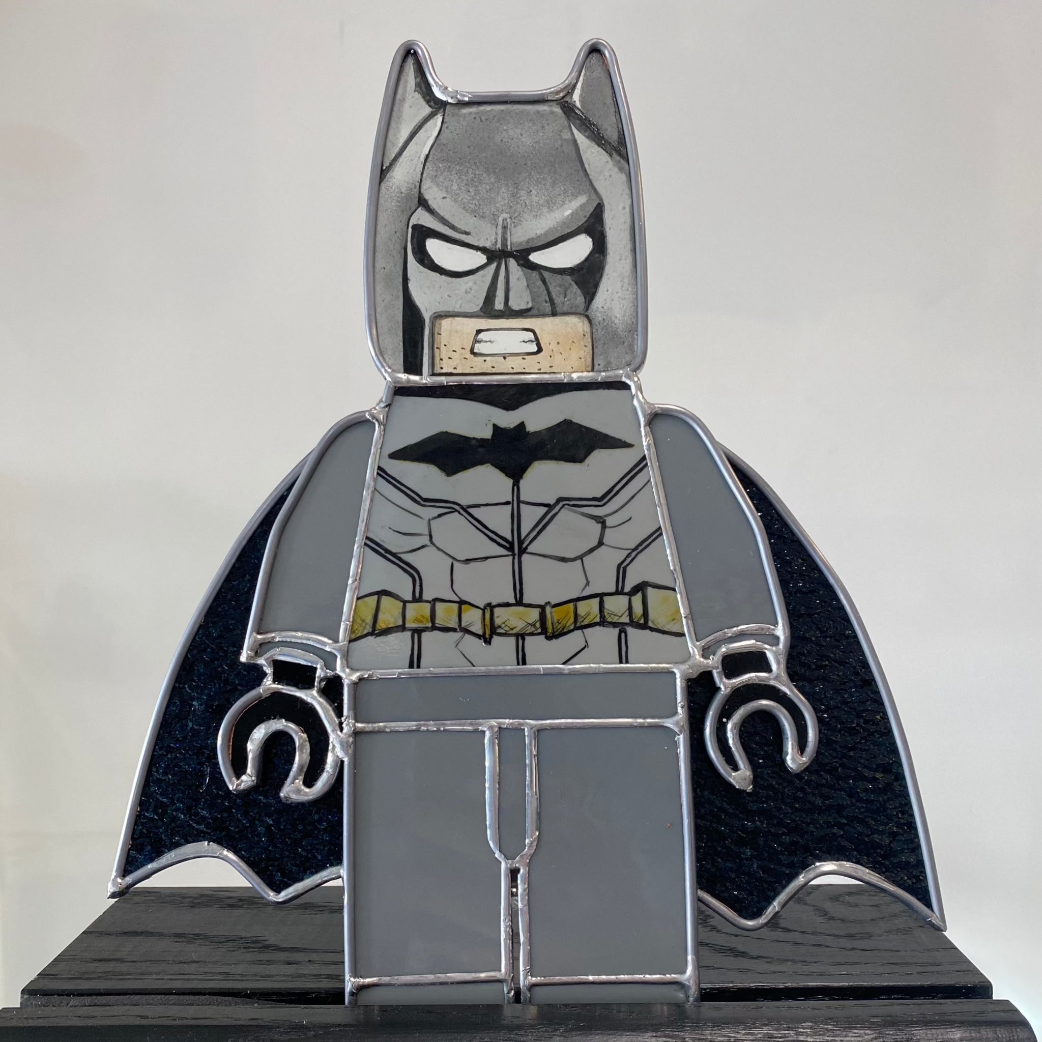 Lego Batman Minifigure Inspired Stained Glass Art