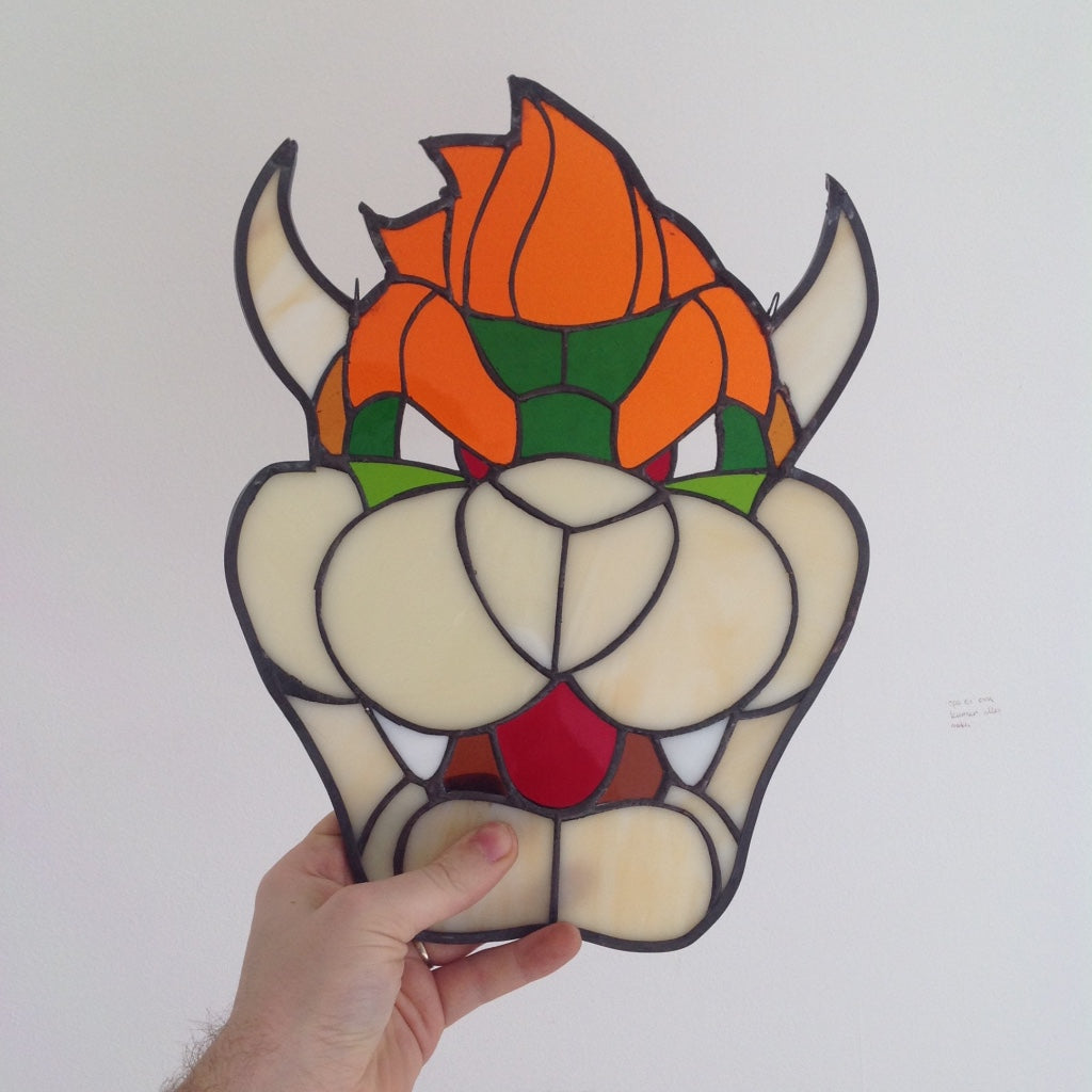 Bowser Inspired Stained Glass Art