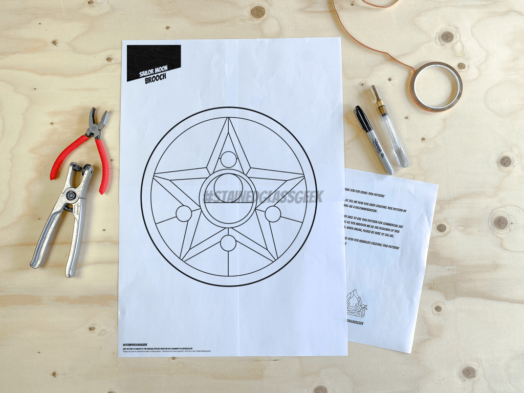 Crystal Star Inspired Stained Glass Pattern - Digital Download