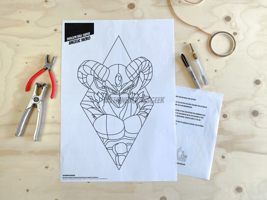 Angelic Moro Inspired Stained Glass Pattern - Digital Download