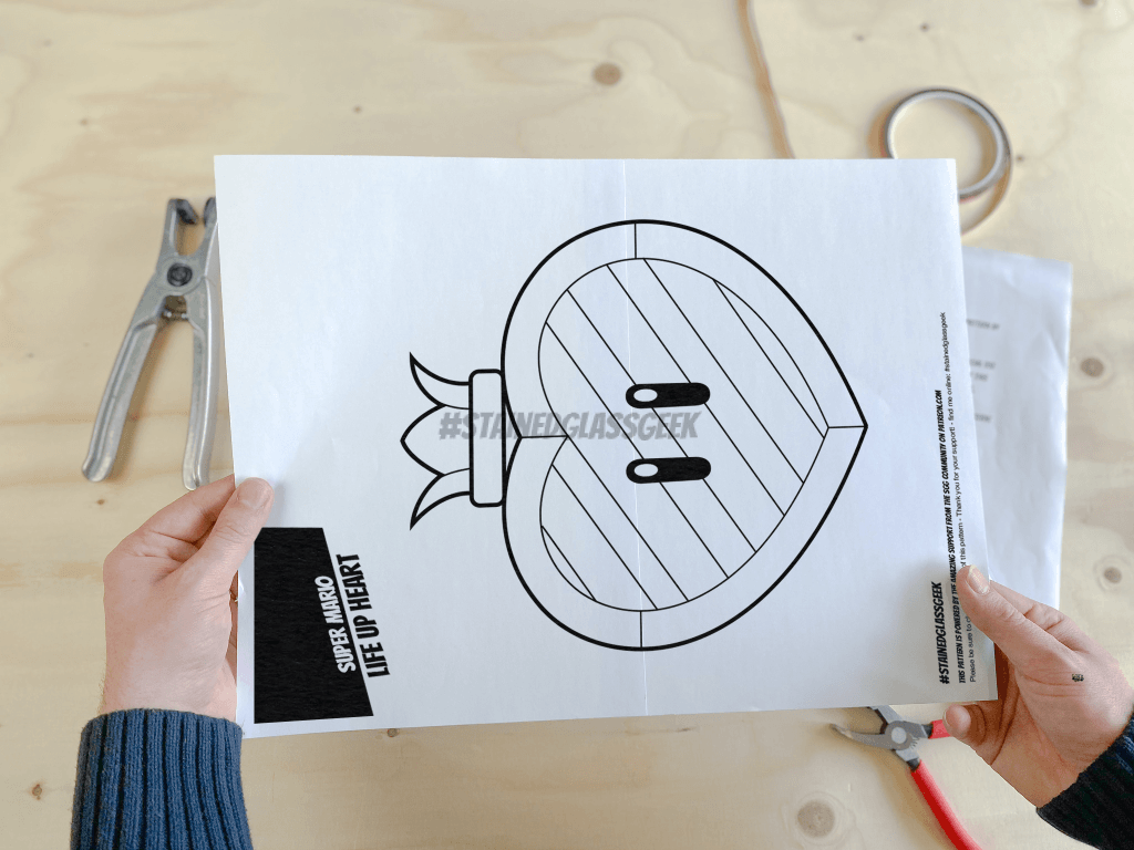 Life-Up Heart Inspired Stained Glass Pattern - Digital Download