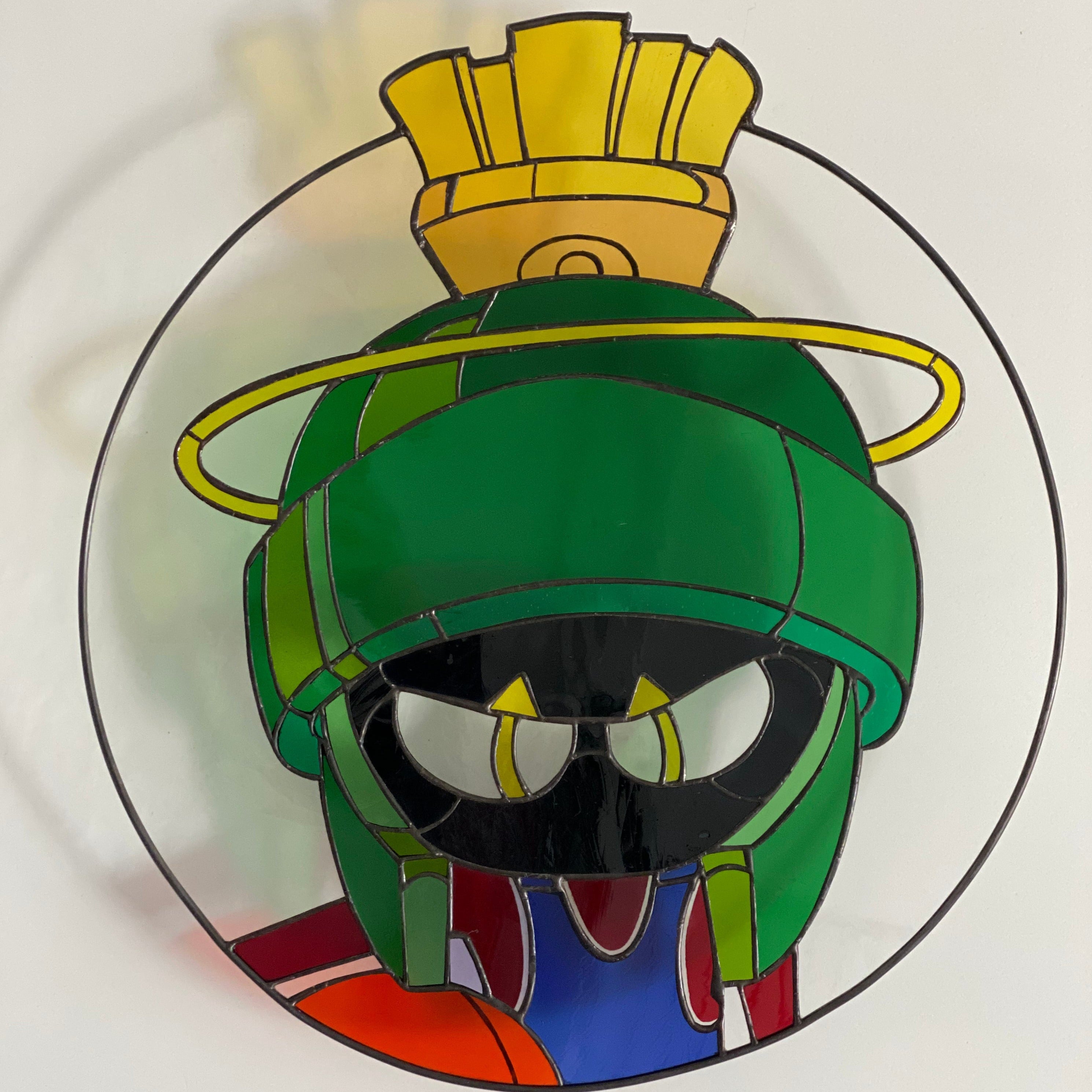 Marvin The Martian Inspired Stained Glass Art