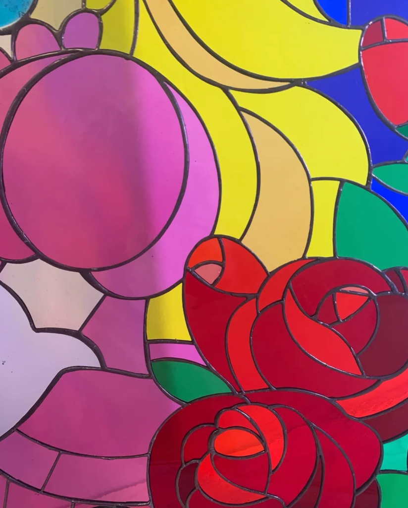Princess Peach Inspired Stained Glass Window